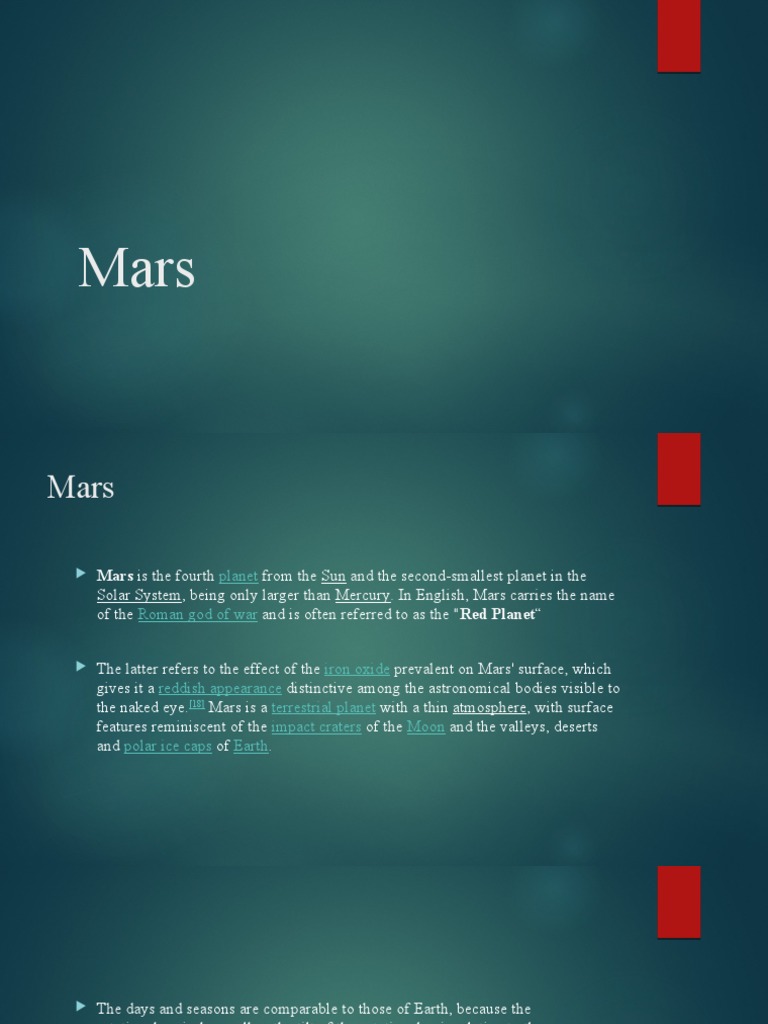 Mars | PDF | Mars | Earth