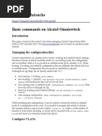 Basic Commands On Alcatel Omniswitch | PDF | Ip Address | Port (Computer Networking)