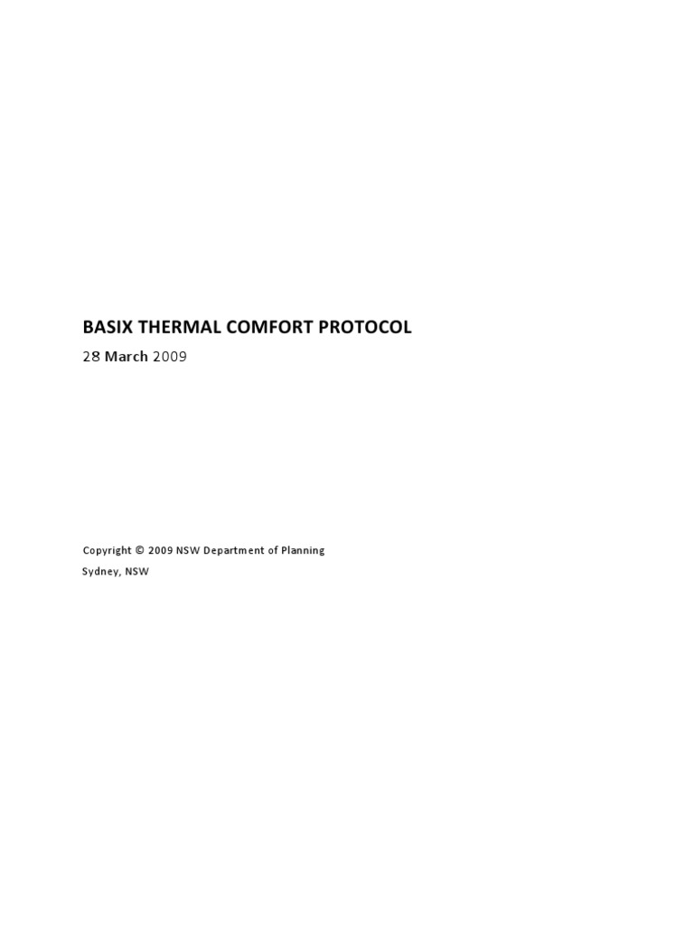 BASIX Thermal Comfort Protocols Mar09 | PDF | Building Insulation | Window
