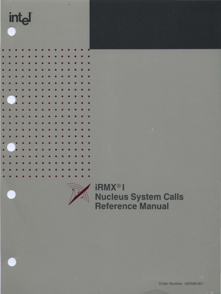 iRMX®1 Nucleus System Calls Reference Manual: Order Number: 462928-001 | PDF | Parameter ...