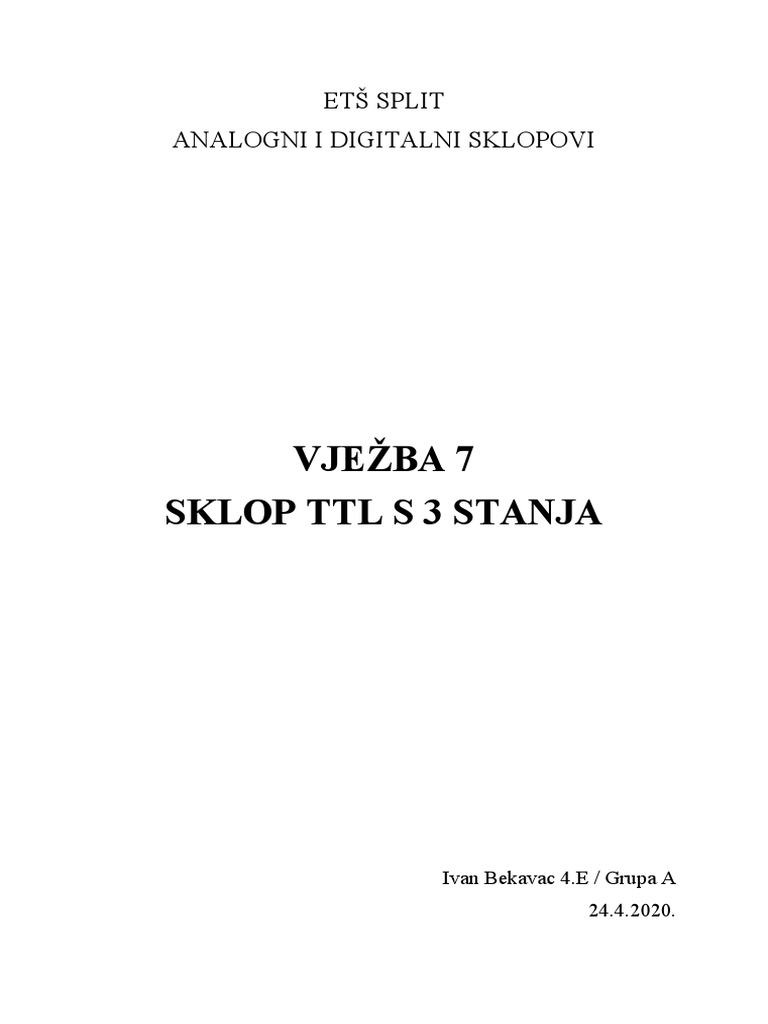 Vjezba 7 | PDF
