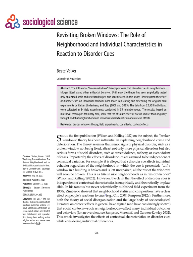 Brokenwindows | PDF | Experiment | Mental Disorder