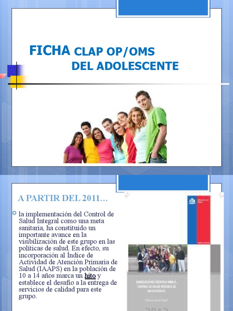 Ficha Claps | PDF | Adolescencia | Nicotina
