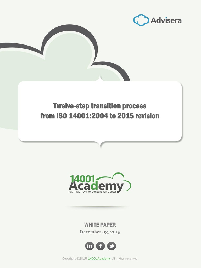 Twelve-Step Transition Process From ISO 14001:2004 To 2015 Revision ...