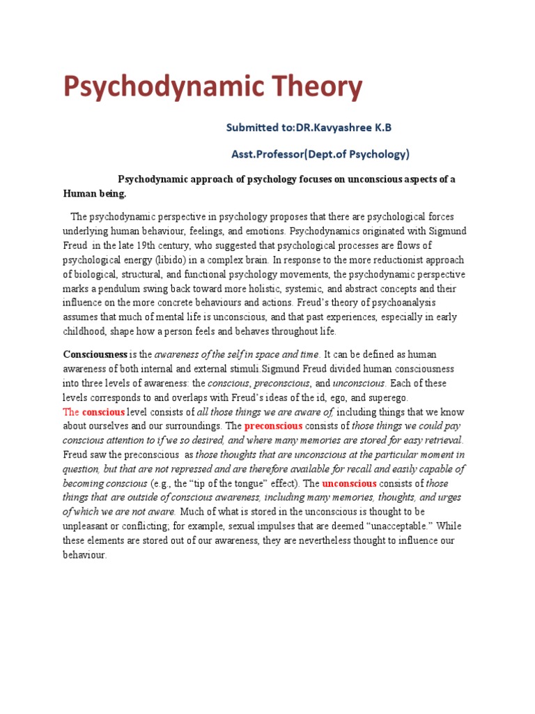 Psychodynamic Theory