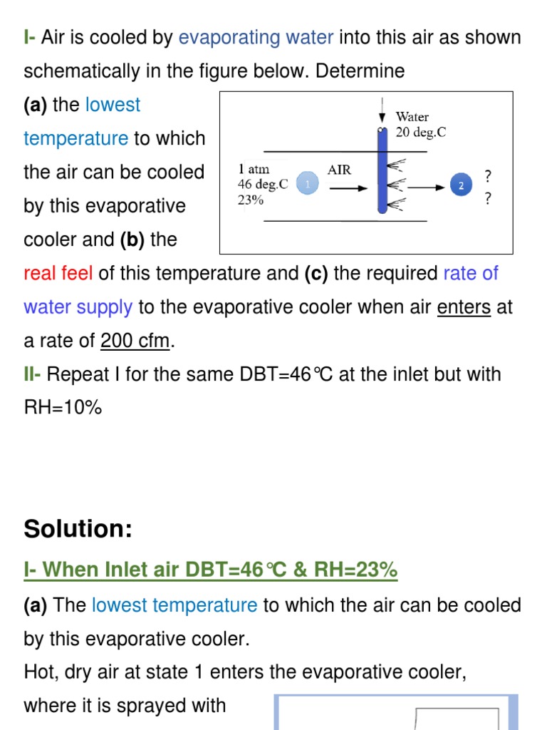 Evaporative Cooling Equations 1589983721 PDF | PDF | Humidity | Evaporation