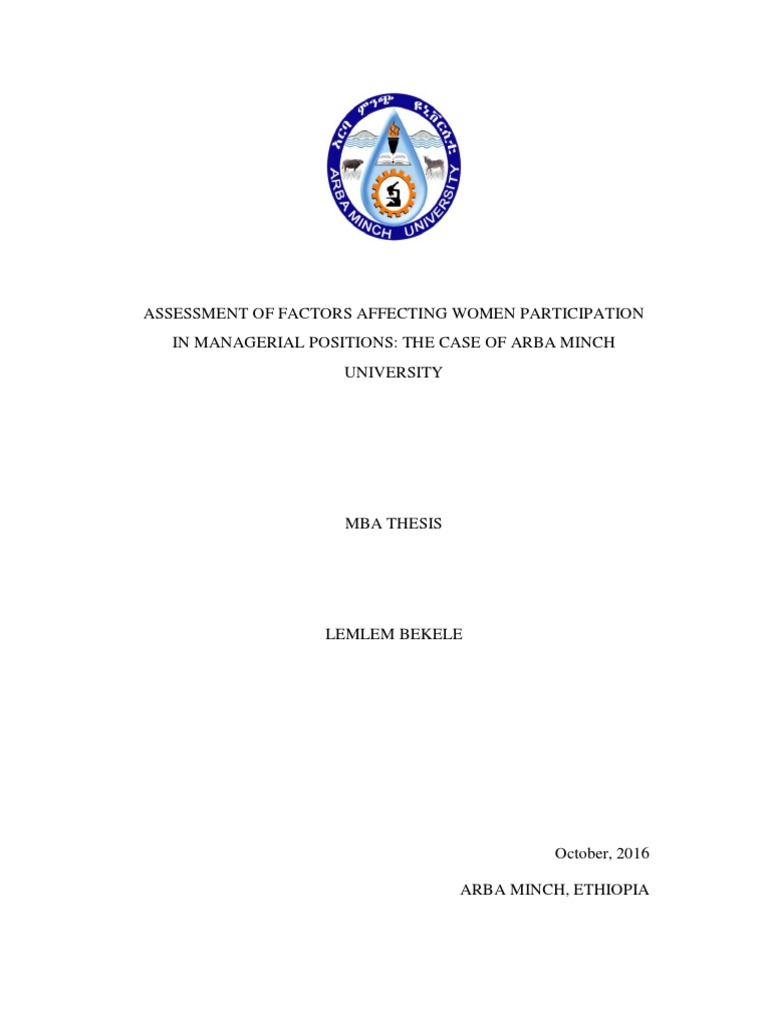 Finalcopy MBA | PDF | Thesis | Leadership