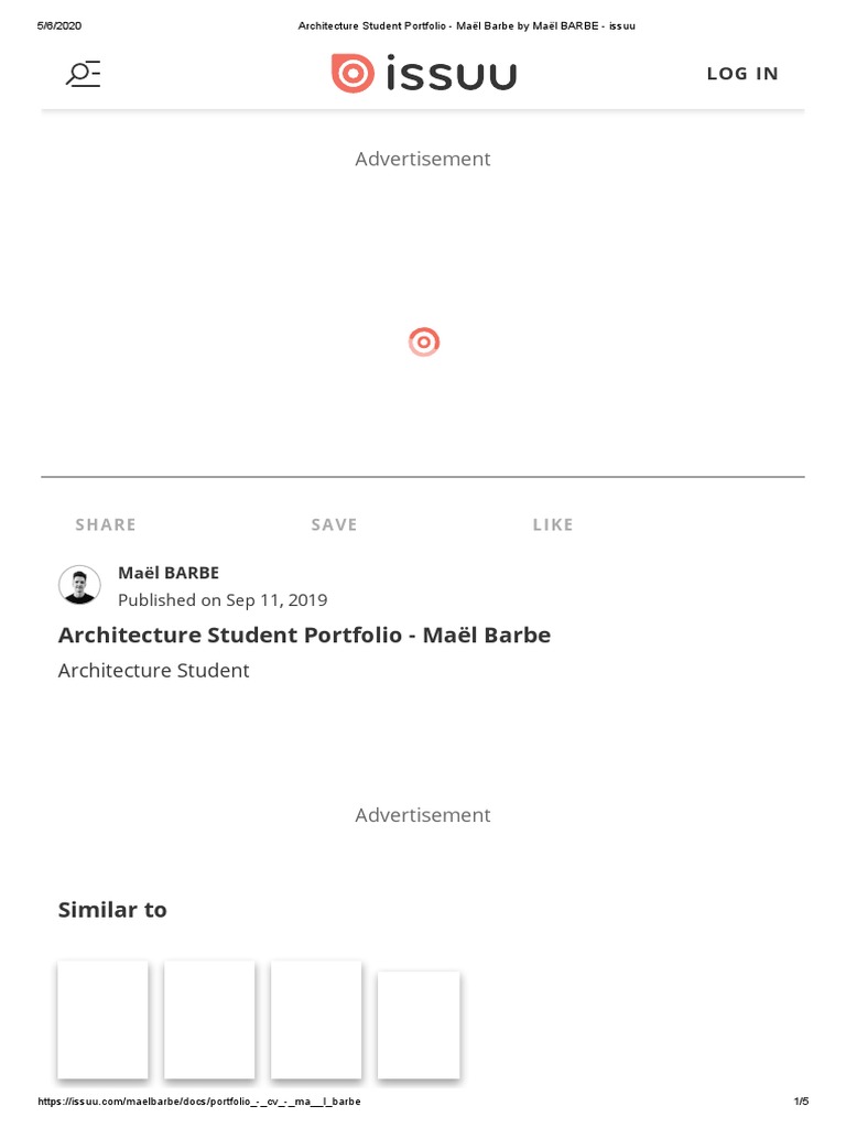 Architecture Student Portfolio - Maël Barbe by Maël BARBE - Issuu | PDF ...