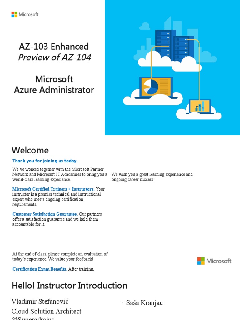 AZ-103 Enhanced Microsoft Azure Administrator | PDF | Active Directory ...
