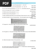 Class 10 CBSE Polynomials Extra Questions | PDF