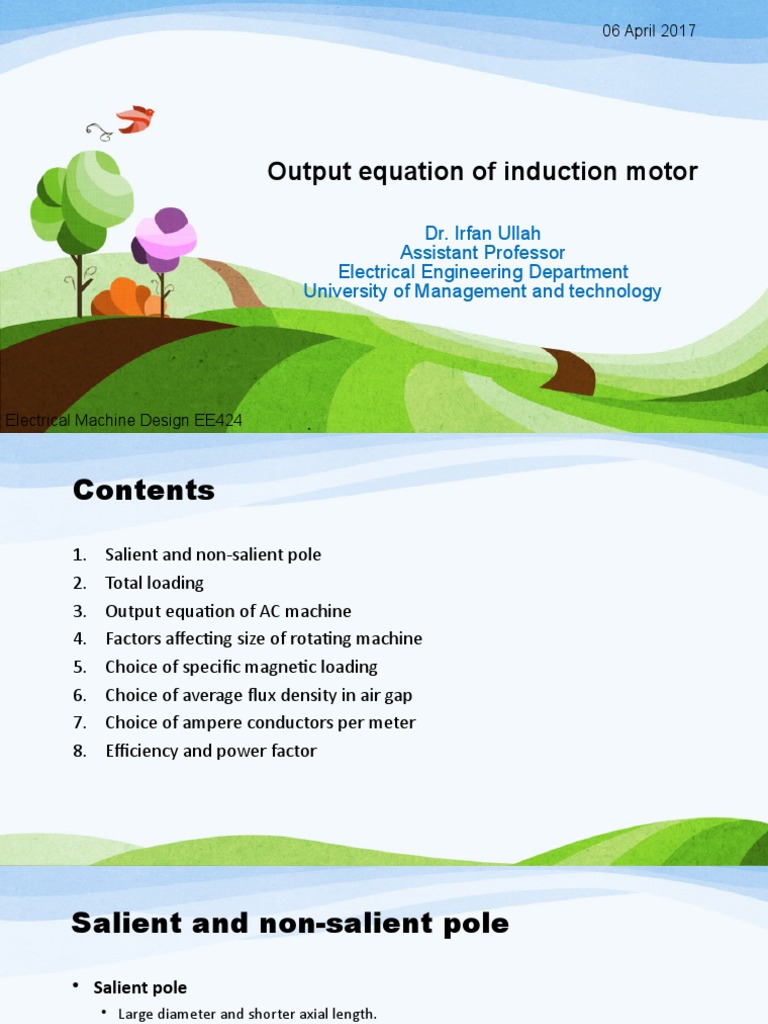 Output Equation of Induction Motor | PDF | Electric Motor | Electricity
