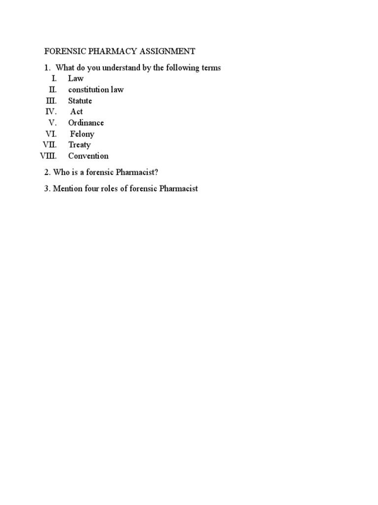 Roles of Forensic Pharmacist | PDF