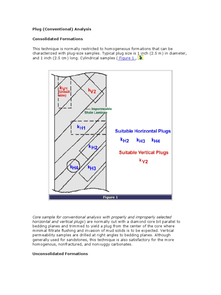 Plug (Conventional) Analysis Consolidated Formations | PDF ...
