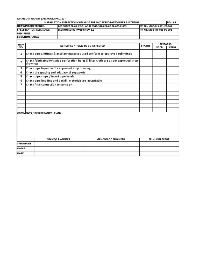 FCD SHEET P2-01, P6-01 &SRF MGB-SRF-027-CP:02-025-P-003 MS No. MGB-MS ...