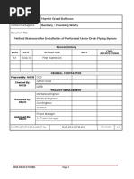Work Method Statement For Plumbing and Sanitary Works | PDF | Plumbing ...