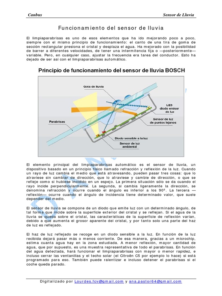 Sensor de Lluvia | PDF | Ligero | Reflexión (Física)