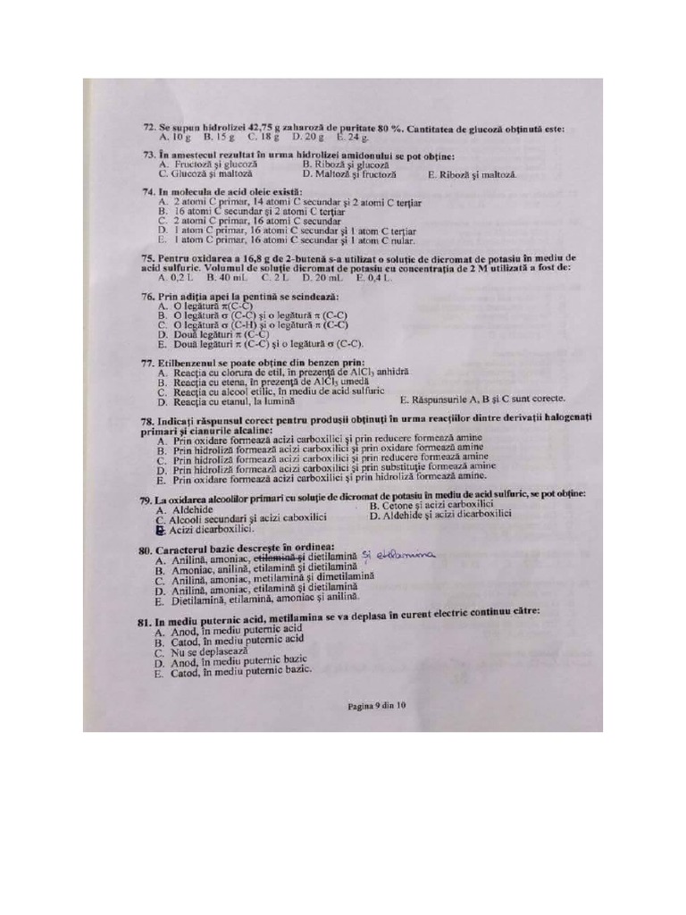 Simulare Medicina Brasov 2015 Tot | PDF