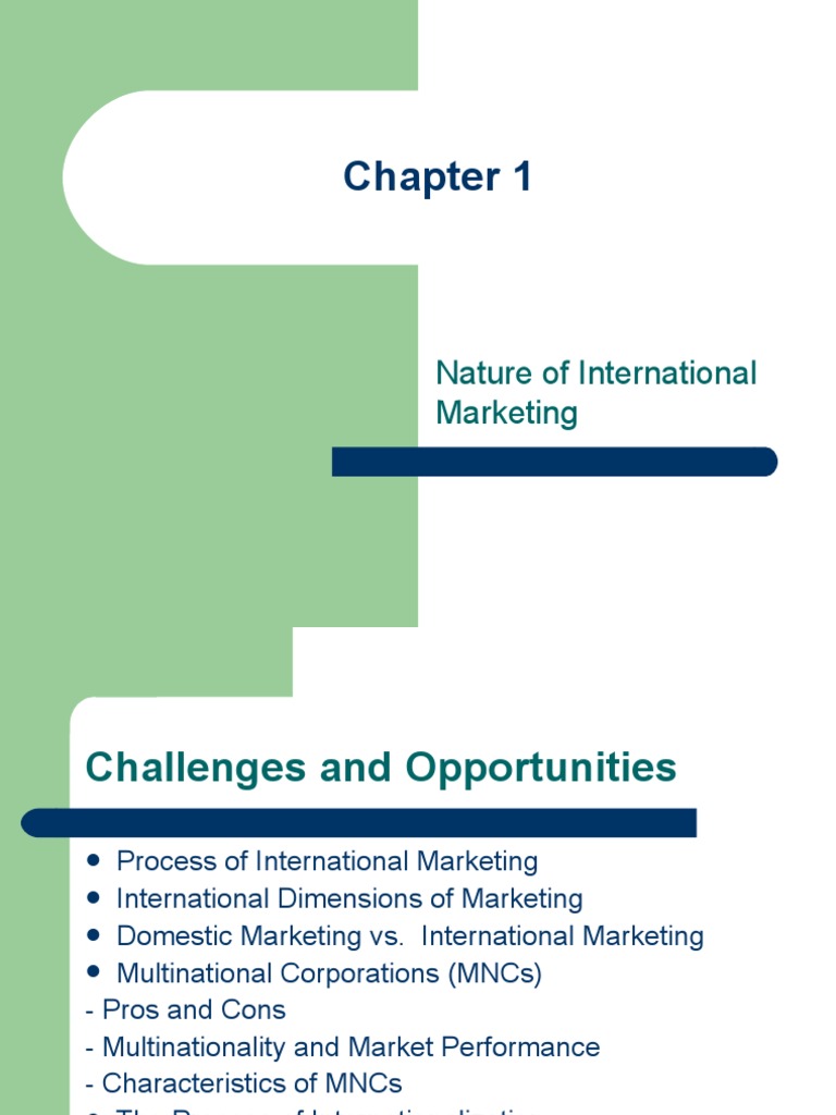 International Marketing Introduction | PDF | Multinational Corporation ...