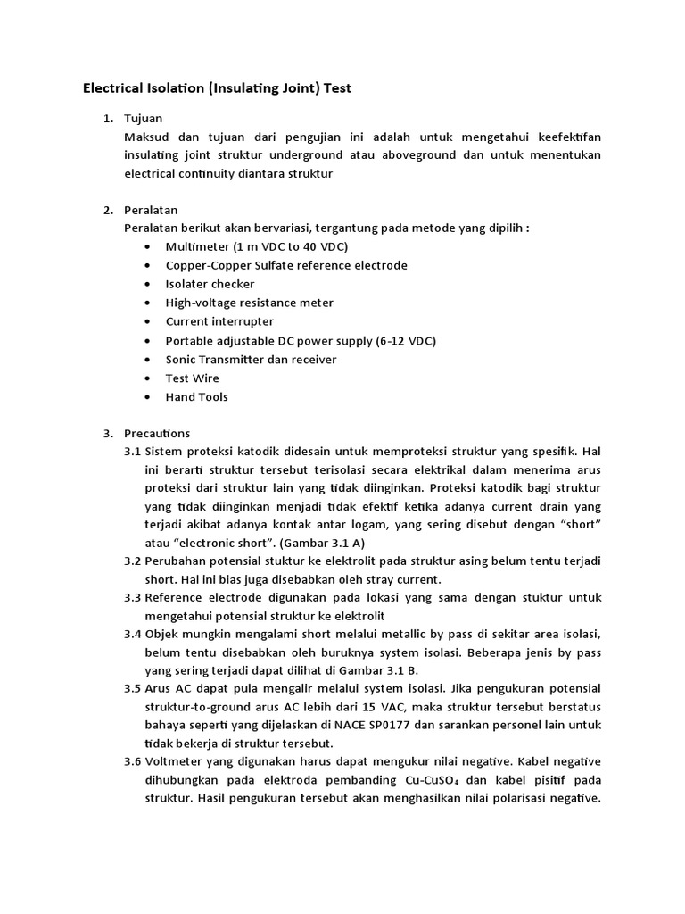 Electrical Isolation Test | PDF