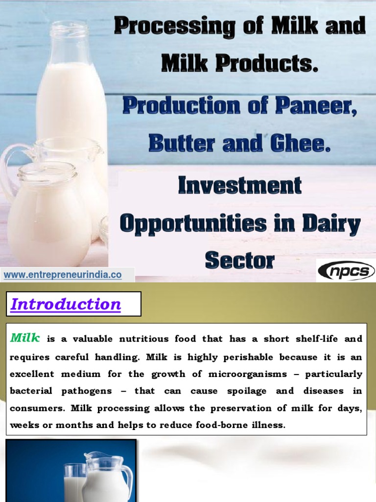 Milk Processing and Product Growth in India | PDF | Dairy | Economic Growth