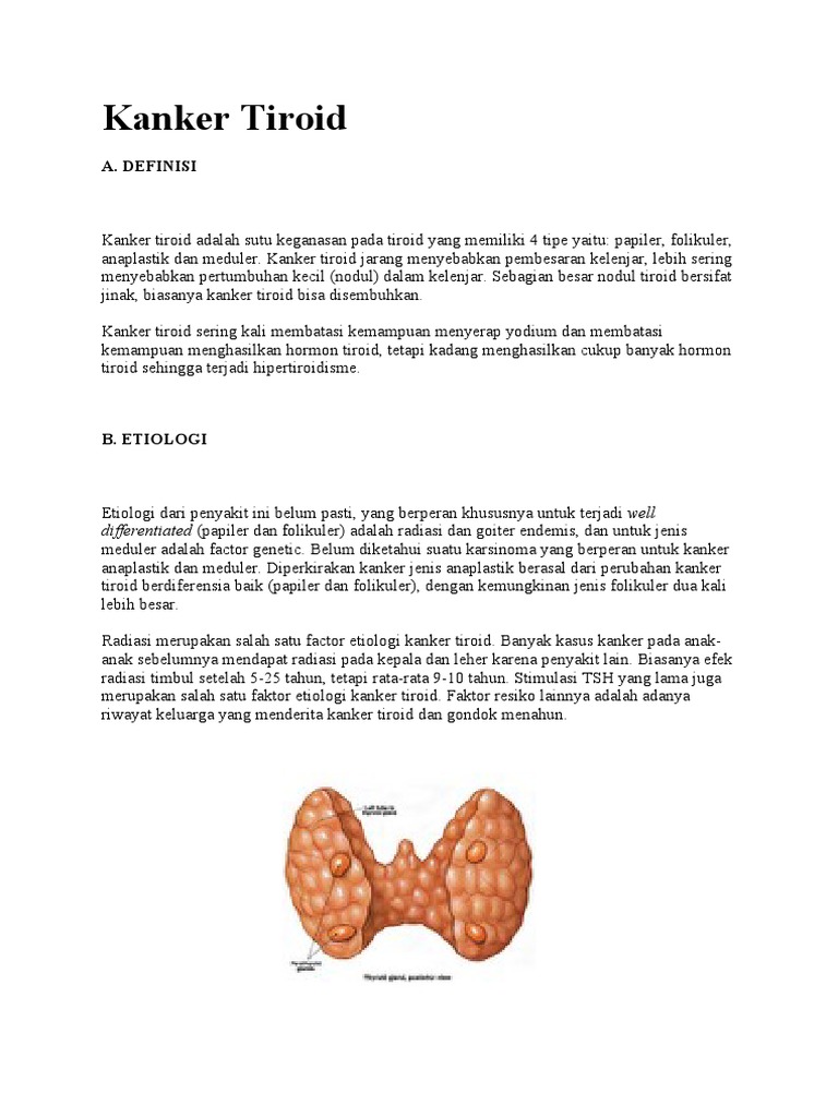 Kanker Tiroid: Definisi & Diagnosis | PDF