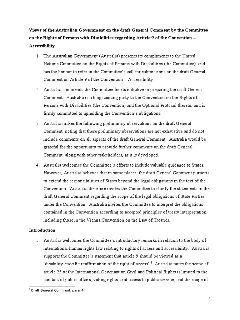 Australia-DGC Art9 | PDF | Accessibility | Rights