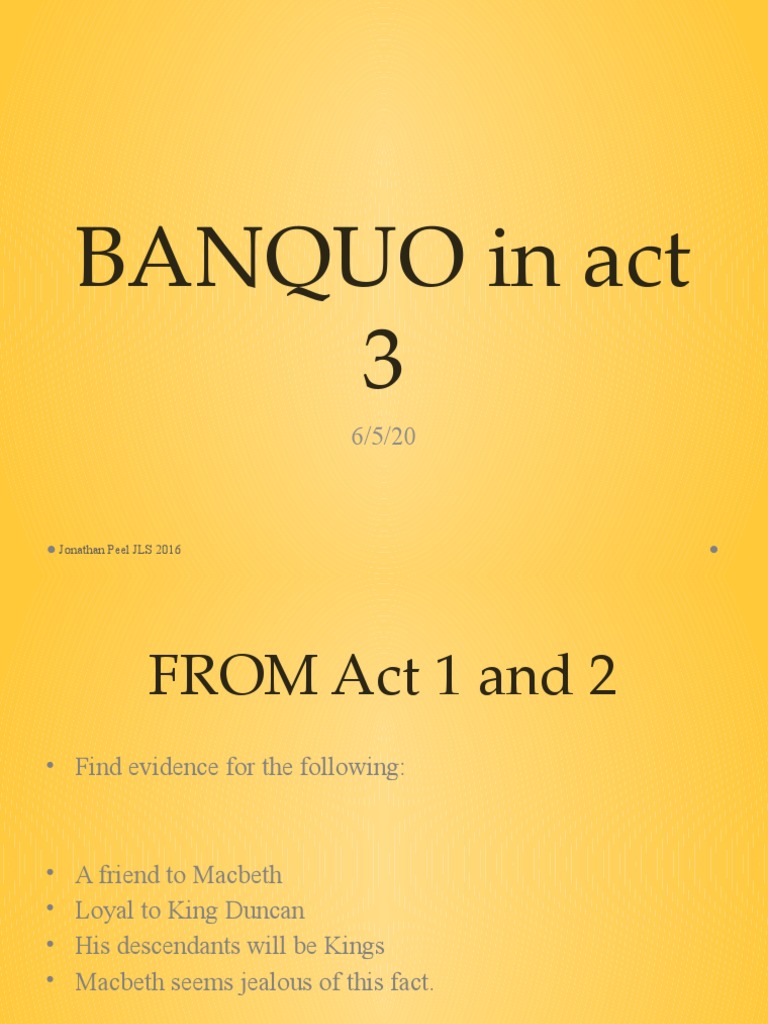 Banquo's Role and Metaphors in Macbeth | PDF | Macbeth | Shakespearean ...