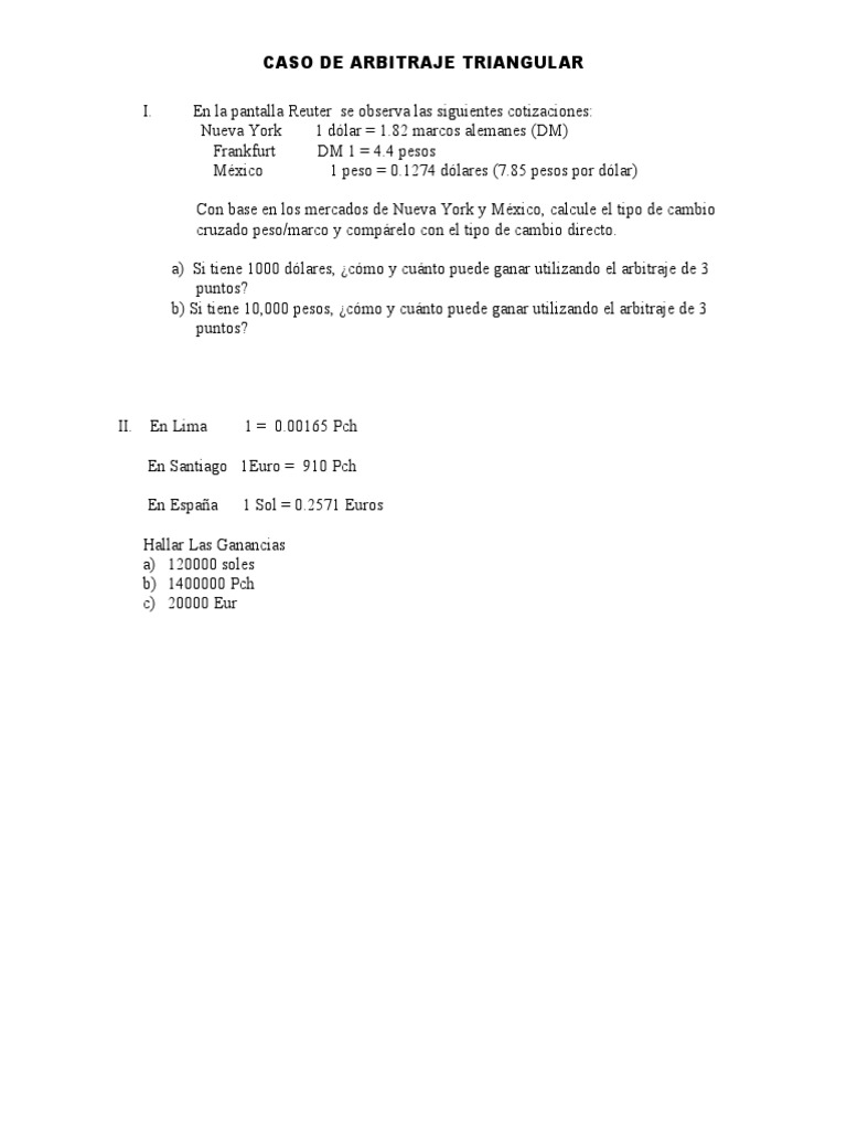 Caso Arbitraje Triangular | PDF