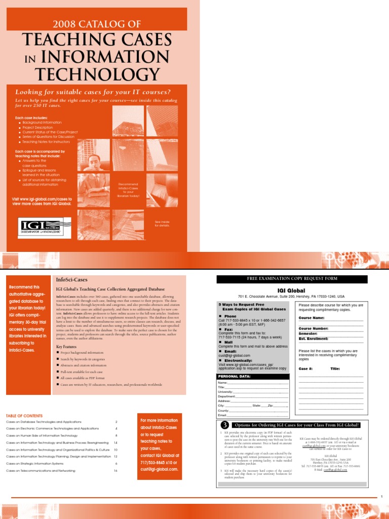 Teaching Case Catalog | PDF | Databases | Information Technology