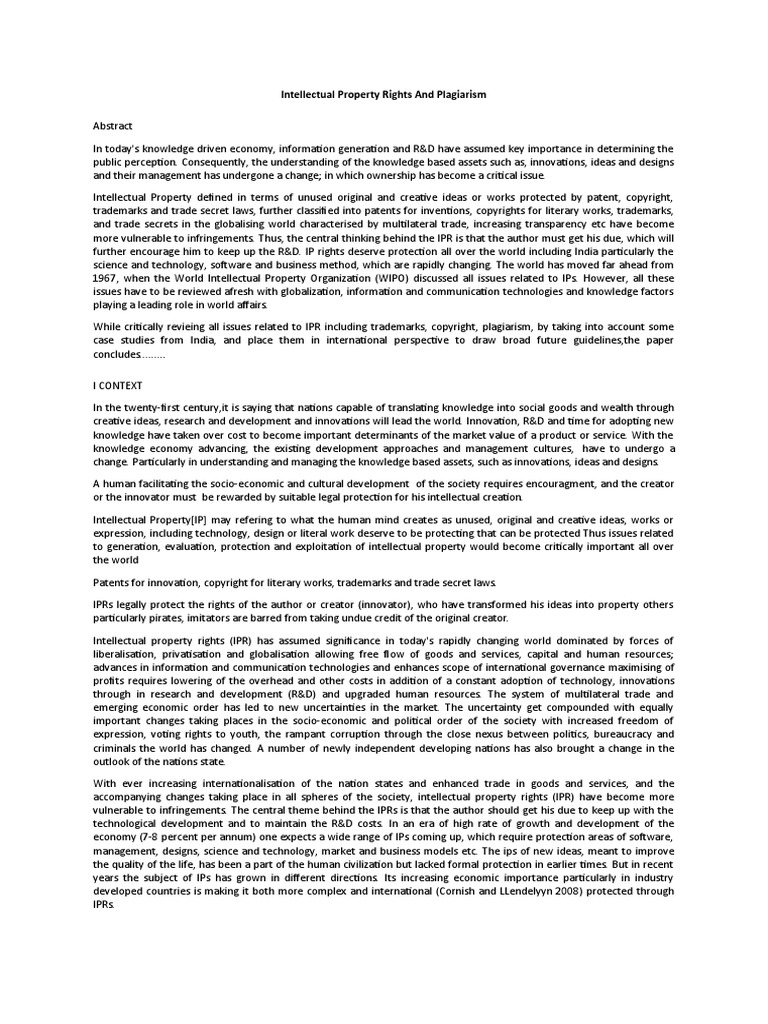 Intellectual Property Rights | PDF | Intellectual Property | Copyright