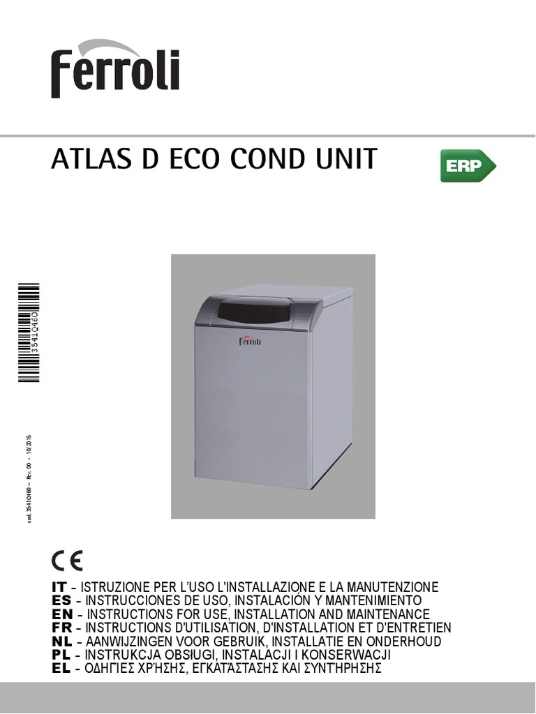 Manual Caldera Gasoil Condensacion ATLAS D ECO COND UNIT PDF | PDF ...