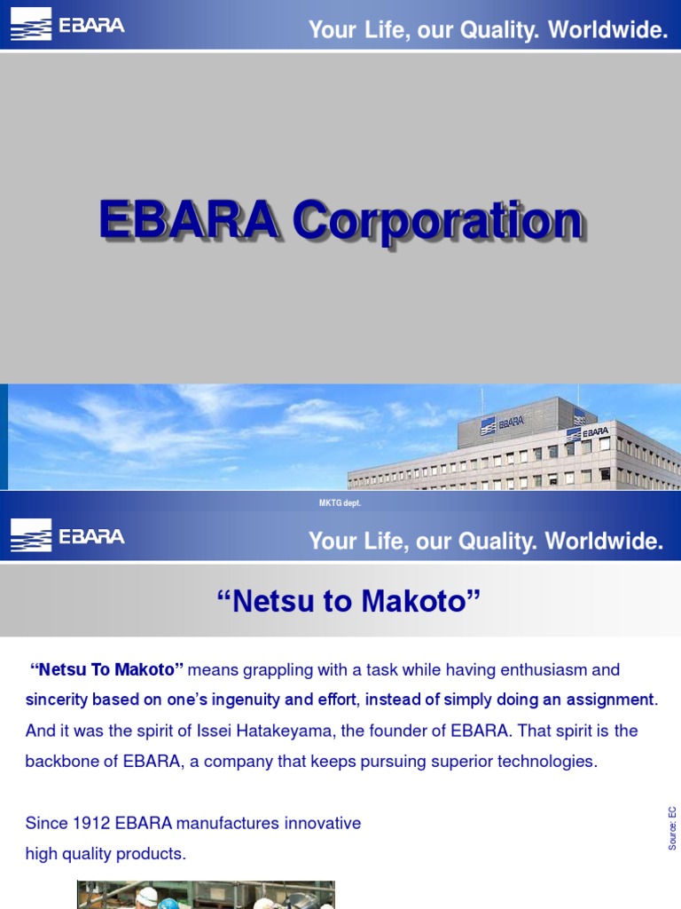 Ebara Corporation - Standard Pumps - Corporate Profile | PDF ...