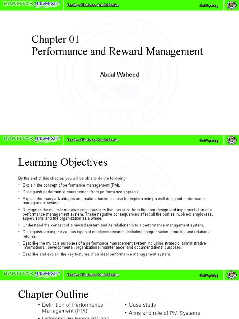 Chapter 1 (Performance and Reward Management) | PDF | Performance ...