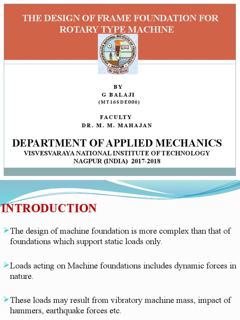 Machine Foundation For Rotary Machine | PDF | Machines | Turbine