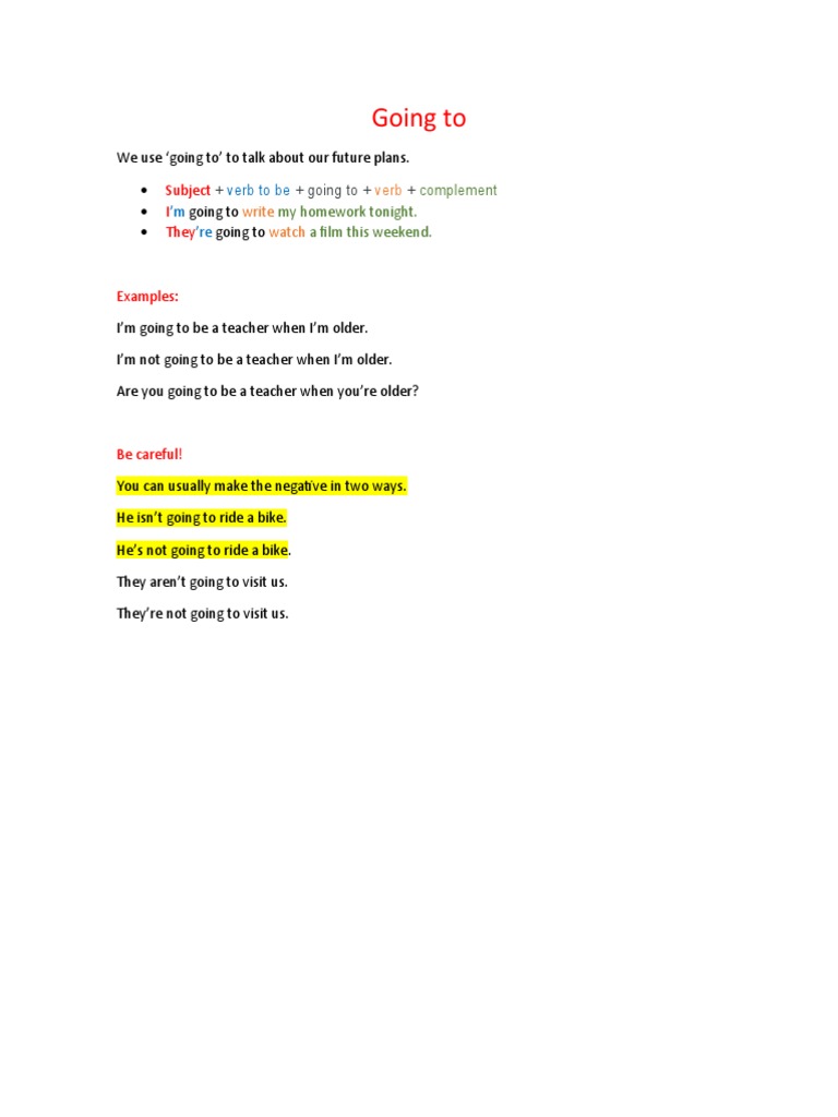 Going To | PDF