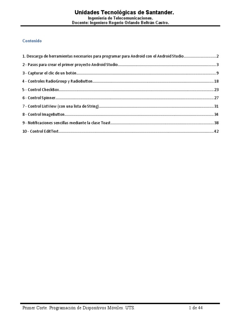 02 - Componentes Android Studio | PDF | Android (sistema operativo ...