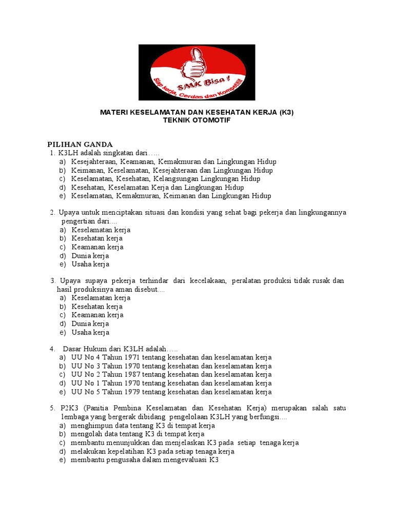 Manfaat Kita Mempelajari K3lh Adalah - Berkas Soalku