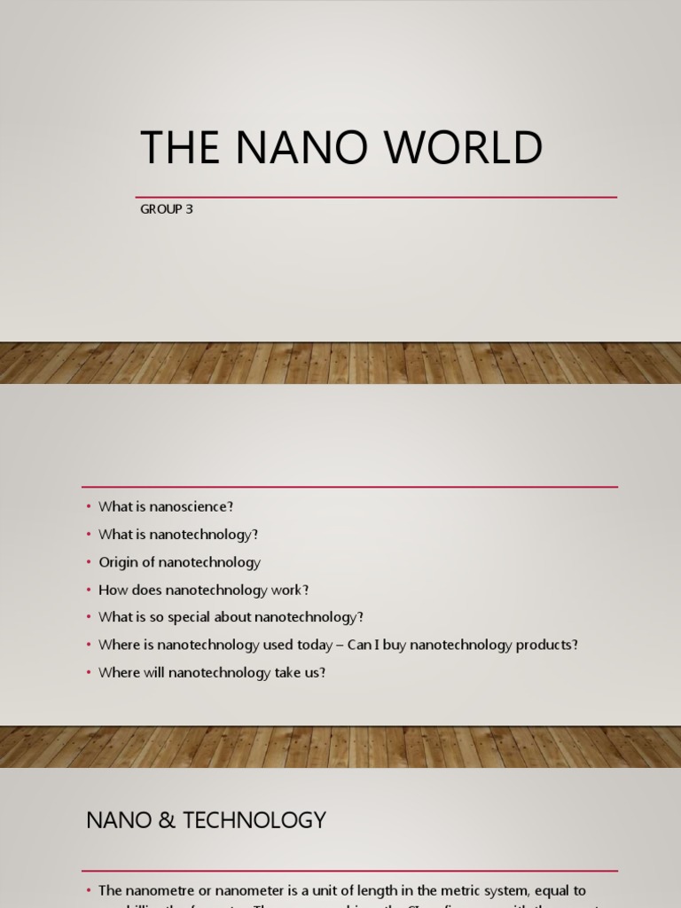 The Nano World 200402032343 | PDF | Nanotechnology | Nanomaterials