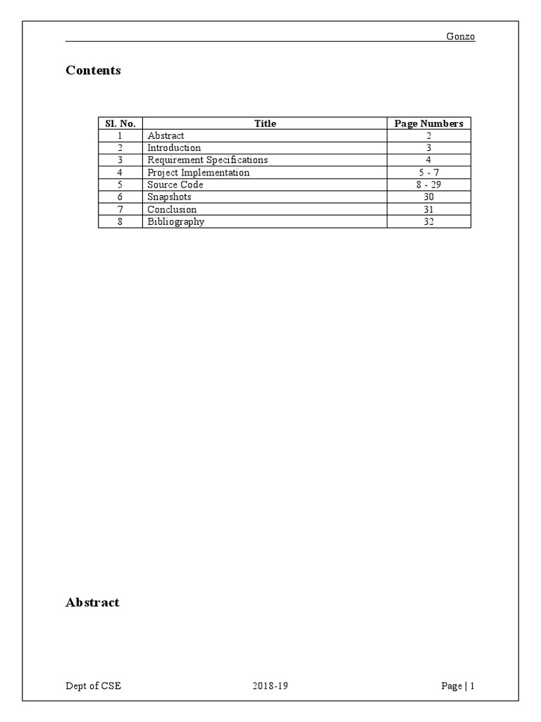 Project Report (Sample 2) | PDF | Graphical User Interfaces | C ...
