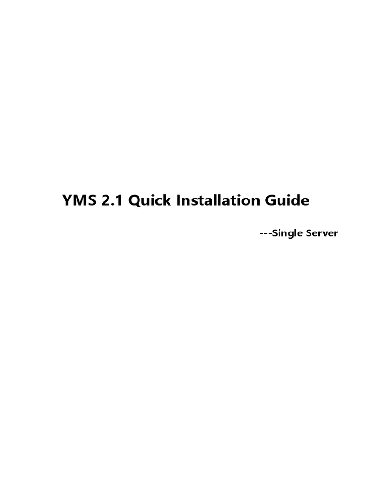 YMS 2.1 Server Setup Guide | PDF | Computer Network | Digital Technology