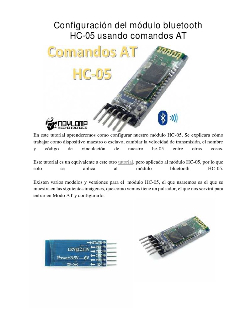 Configuración Del Módulo Bluetooth HC05 Versión | PDF | Bluetooth ...