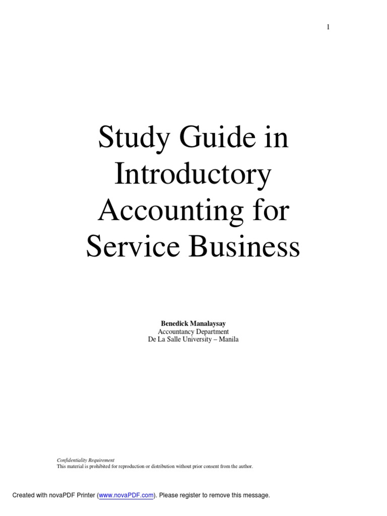 Study Guide | PDF | Accounting | Financial Statement