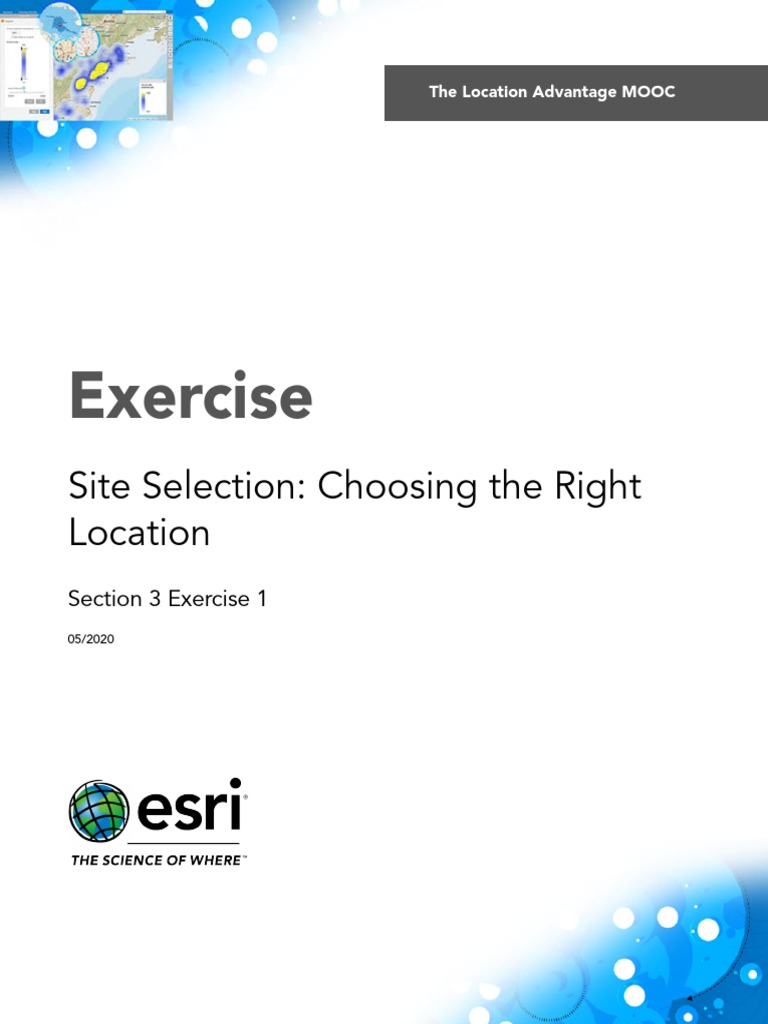 Exercise: Site Selection: Choosing The Right Location | PDF | Arc Gis ...