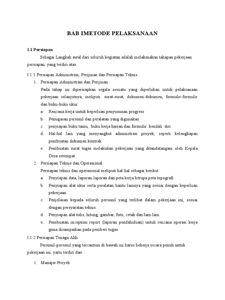 Metode Pelaksanaan Leger Jalan | PDF