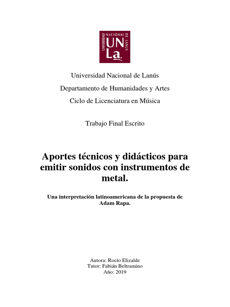 Adam Rapa Trompeta | PDF | Sonido | Aprendizaje