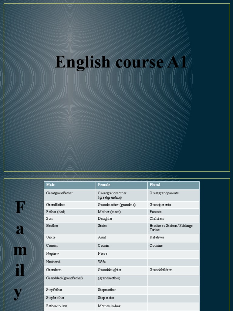 English Course A1 | PDF | Cooking, Food & Wine | Language Arts & Discipline