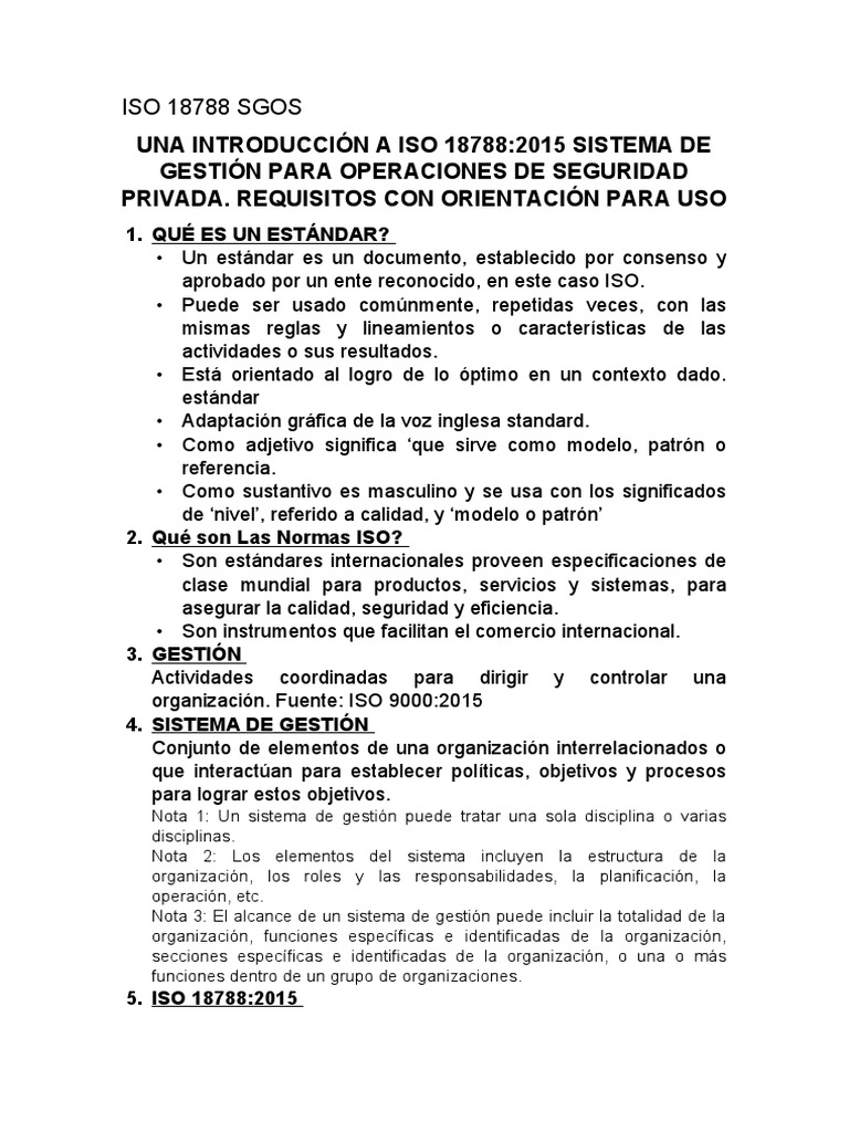 Iso 18788 Sgos | PDF | Organización internacional para la ...