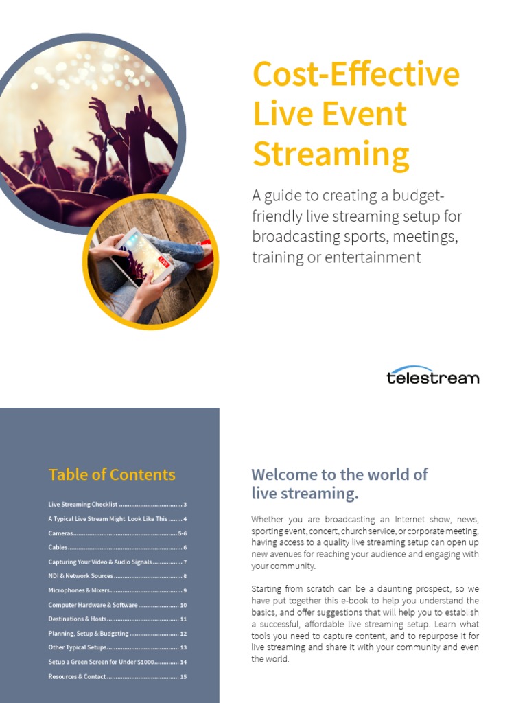 Cost-Effective Live Event Streaming | PDF | Streaming Media | Hdmi