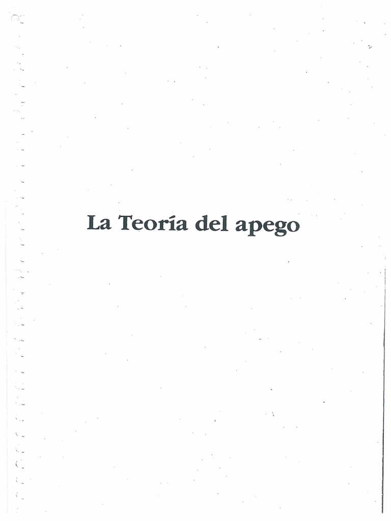 La Teoría Del Apego - Mario Marrone PDF | PDF