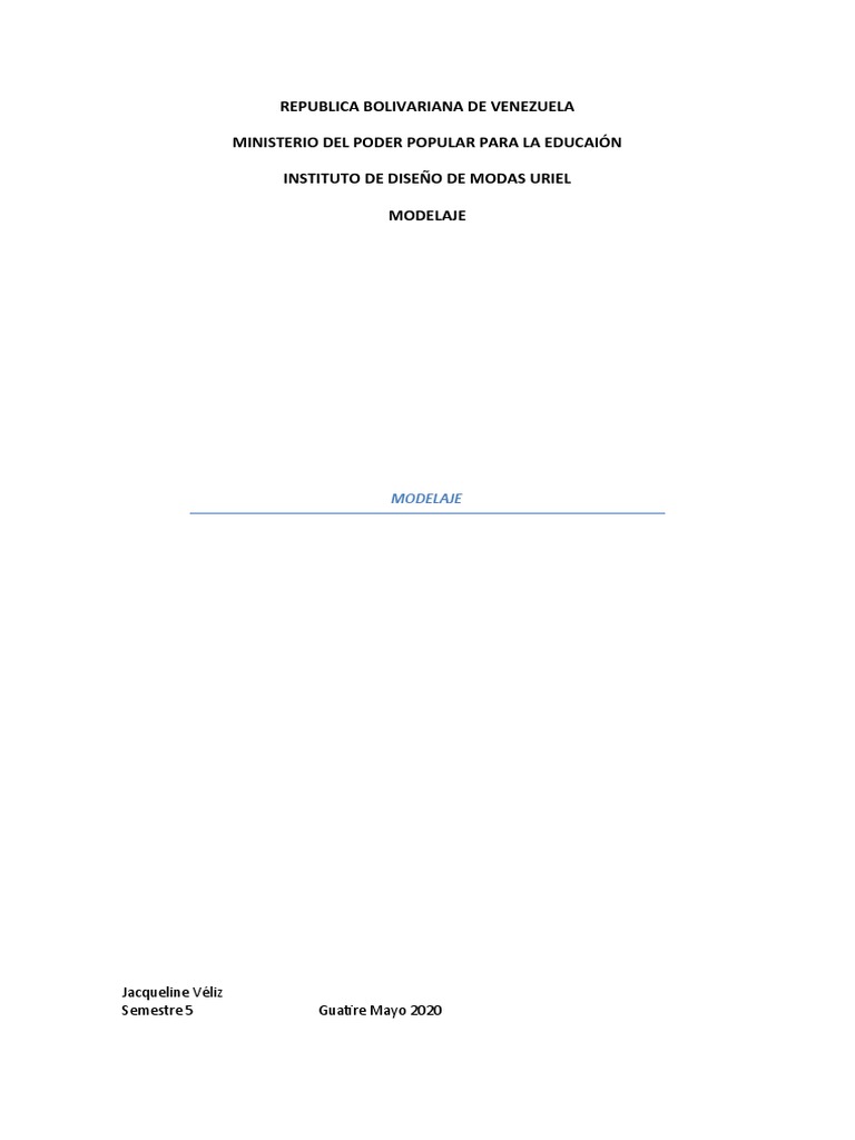 Definición y Técnicas del Modelaje | PDF | Expresión facial | Moda